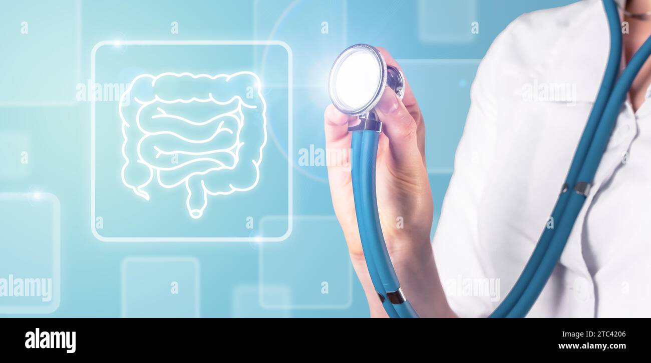 Intestine checkup, modern examination of intestinal flora, microbiota ...