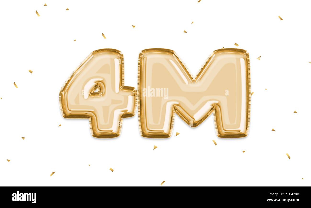 4 Million followers celebration. Social media poster. Followers, thank ...