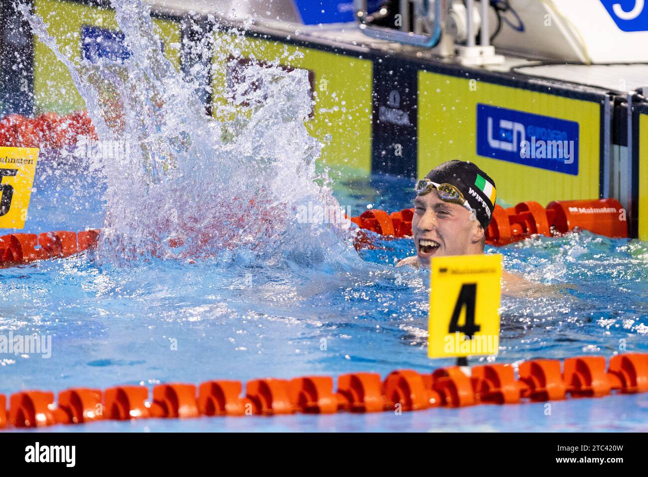 Wiffen Daniel of Ireland celebrating winning and setting the new World ...
