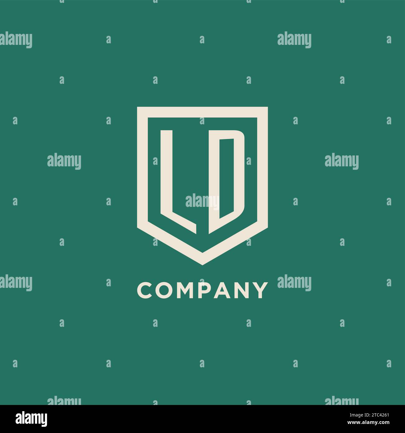 LD initial logo monogram shield geometric shape design vector graphic Stock Vector Image & Art ...
