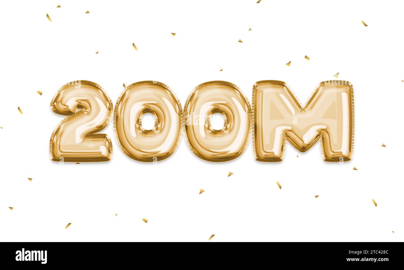 200 Million followers celebration. Social media poster. Followers ...