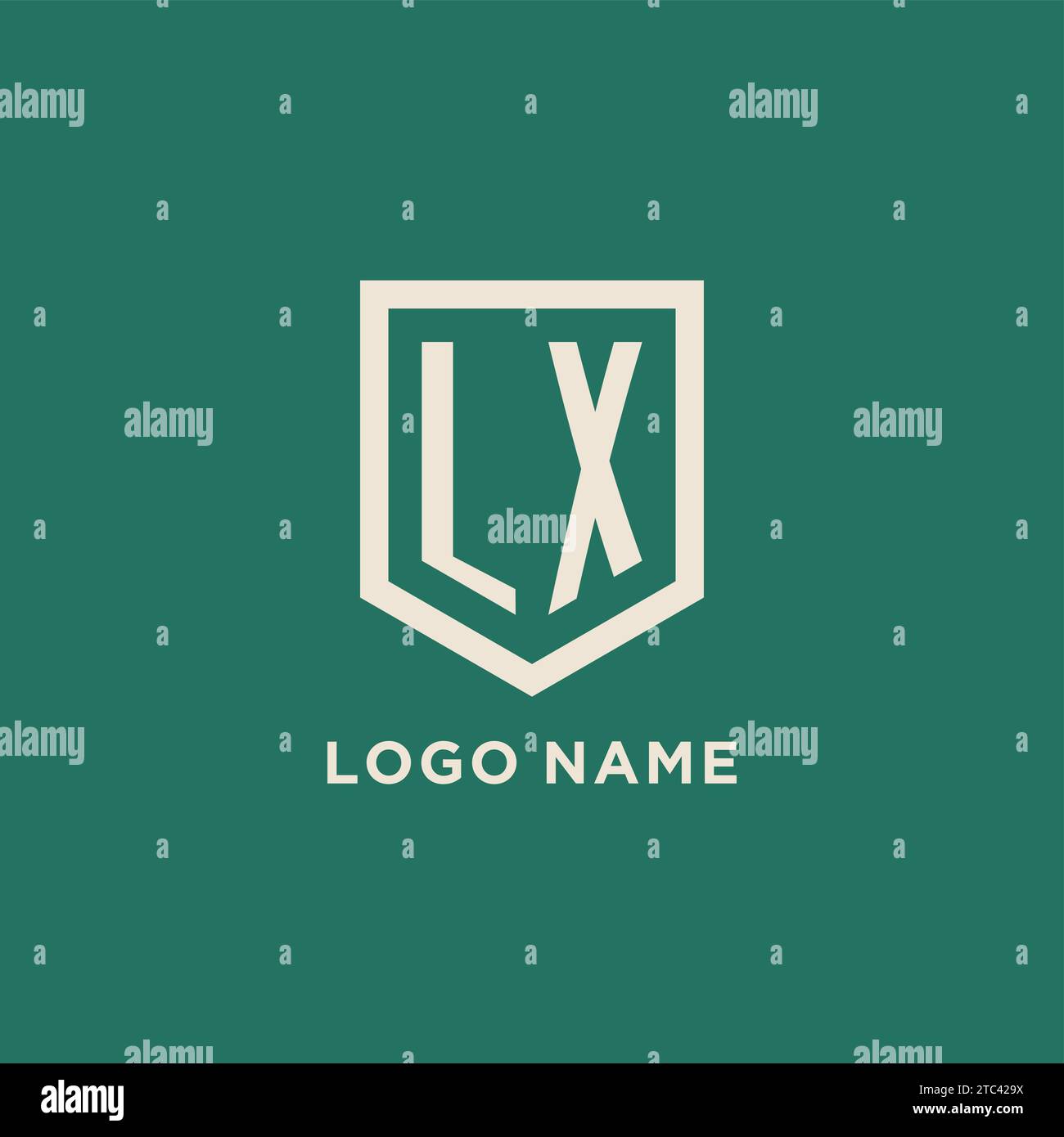 LX initial logo monogram shield geometric shape design vector graphic Stock Vector Image & Art ...