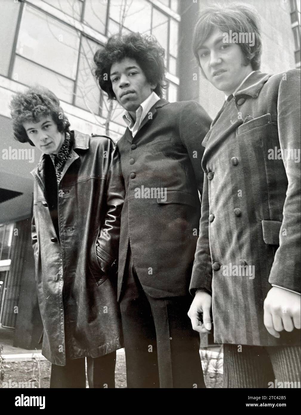 JIMI HENDRIX EXPERIENCE group in 1967. From left: Noel Redding, Jimi ...