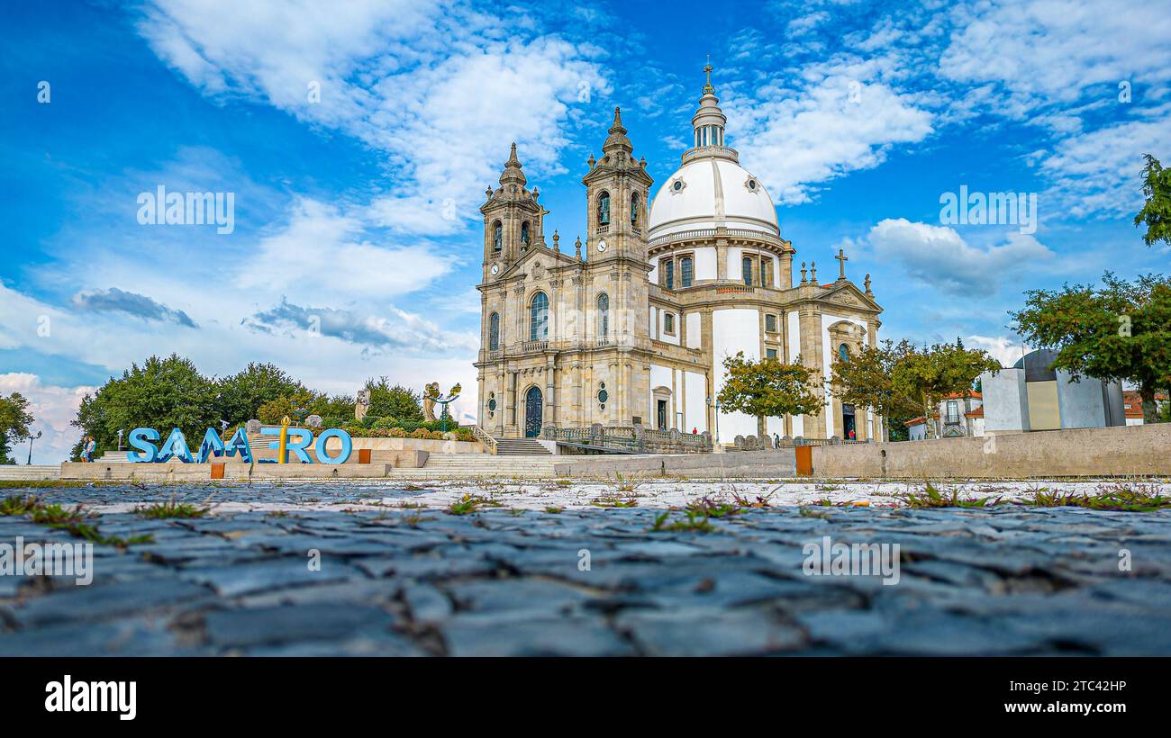 A tranquil scenery of the Sanctuary of Our Lady of Sameiro in Portugal ...