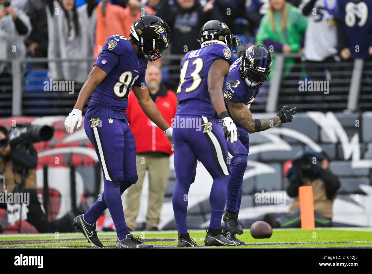 Baltimore Ravens wide receiver Odell Beckham Jr. (3) celebrates his ...