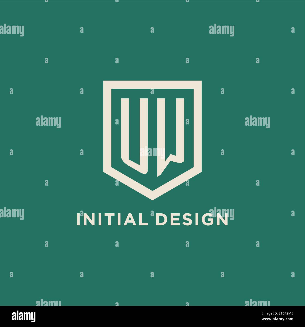 UW initial logo monogram shield geometric shape design vector graphic Stock Vector Image & Art ...
