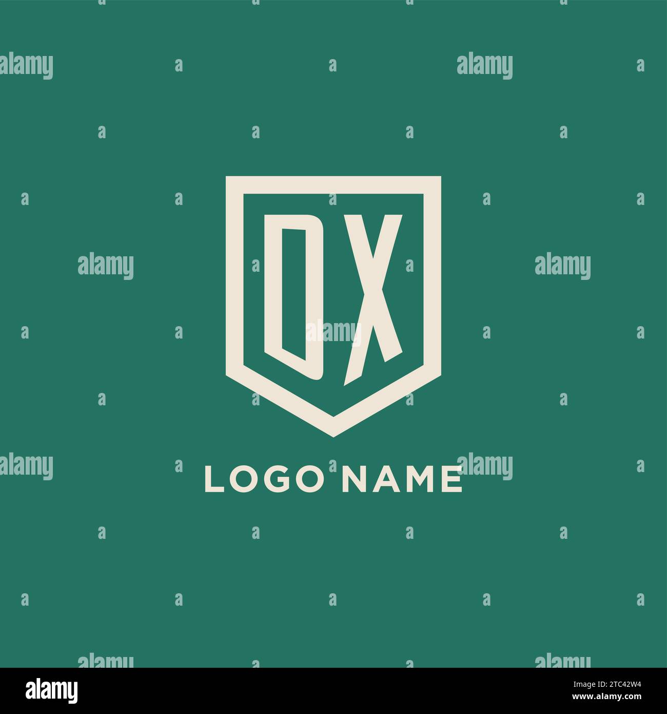 DX initial logo monogram shield geometric shape design vector graphic Stock Vector Image & Art ...