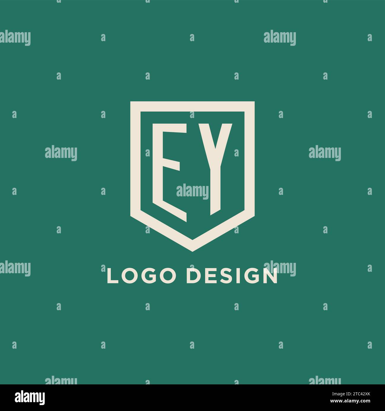 EY initial logo monogram shield geometric shape design vector graphic ...
