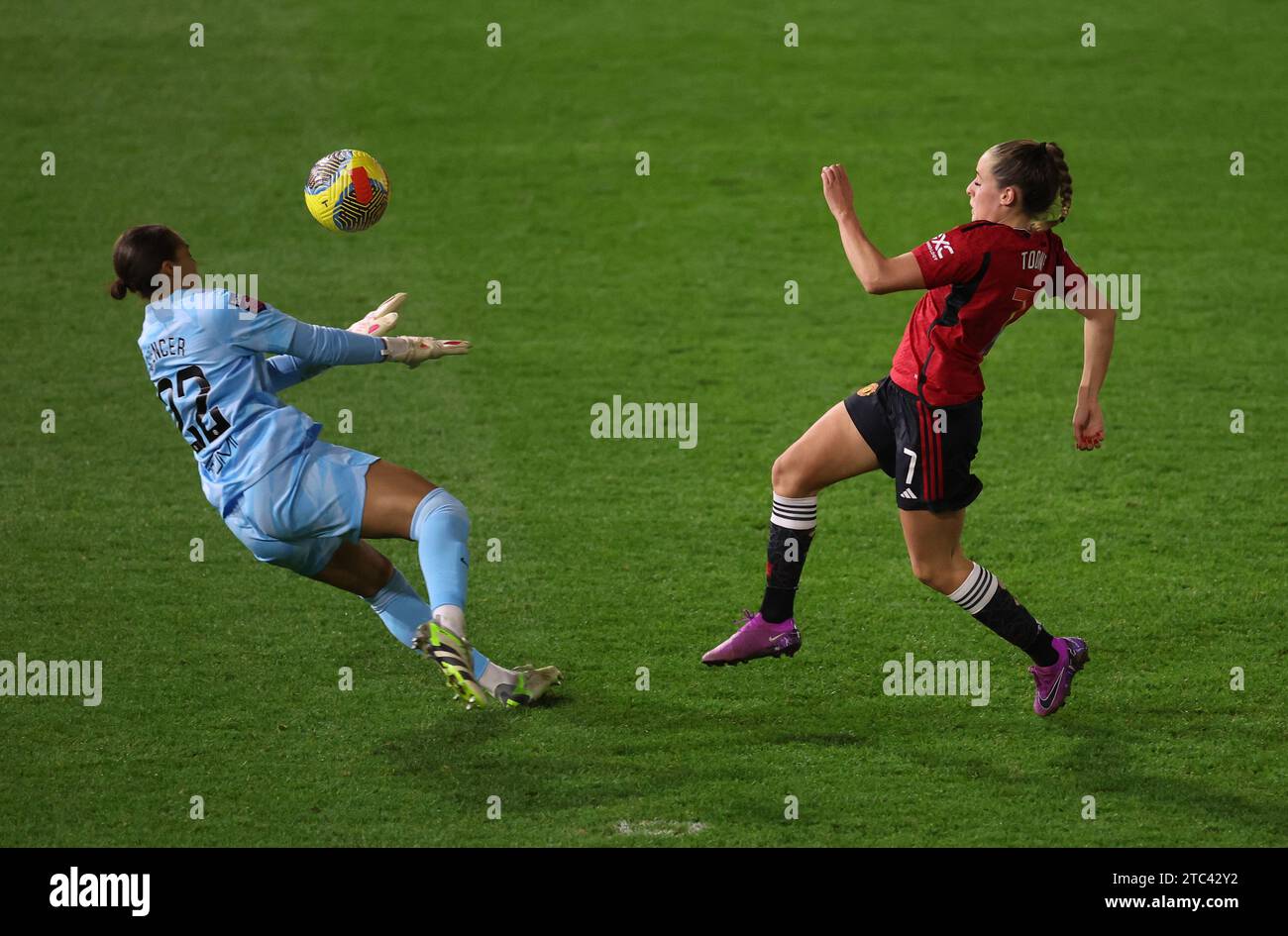 Manchester United's Ella Toone scores their side's second goal of the ...