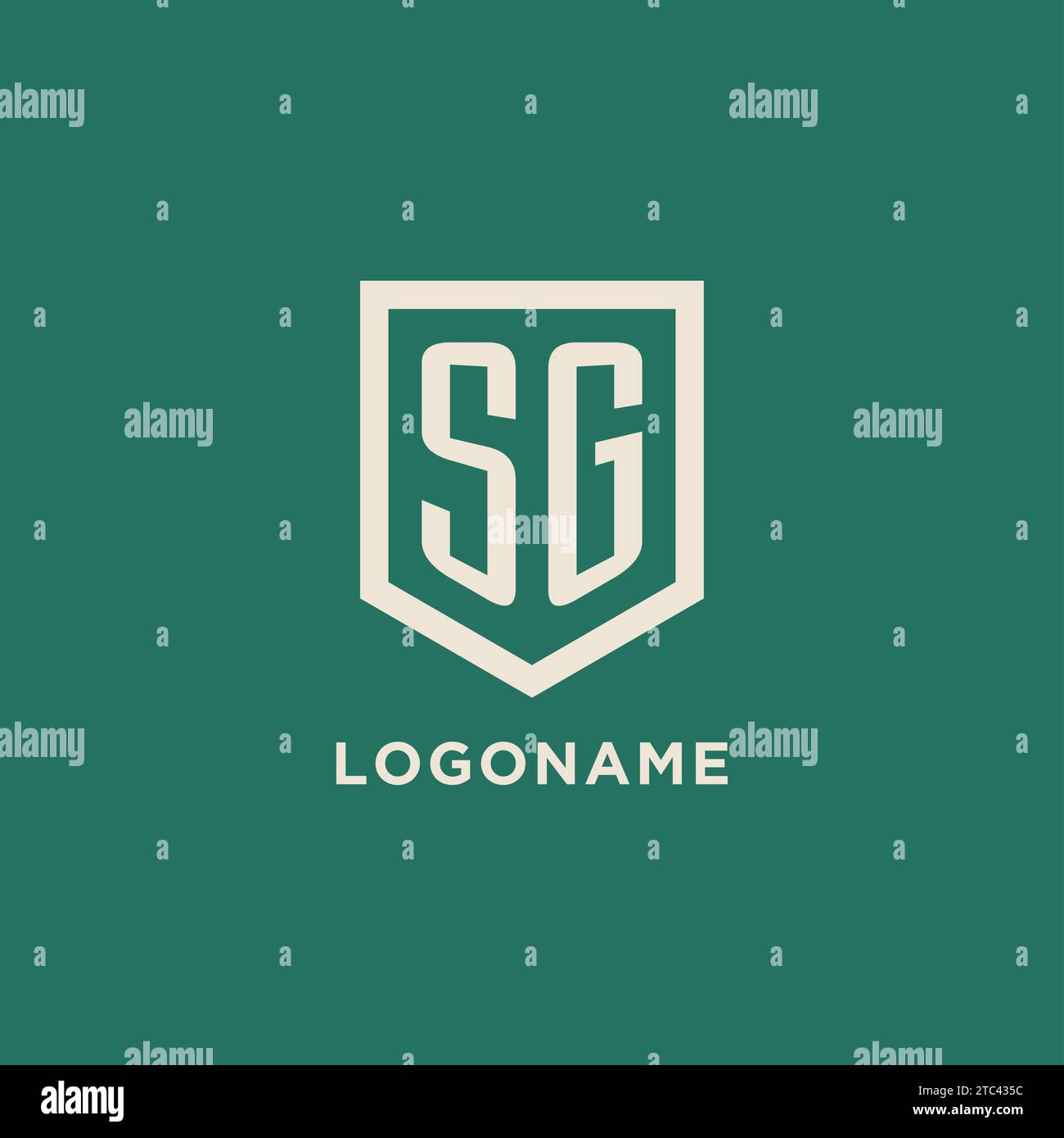 SG initial logo monogram shield geometric shape design vector graphic Stock Vector Image & Art ...