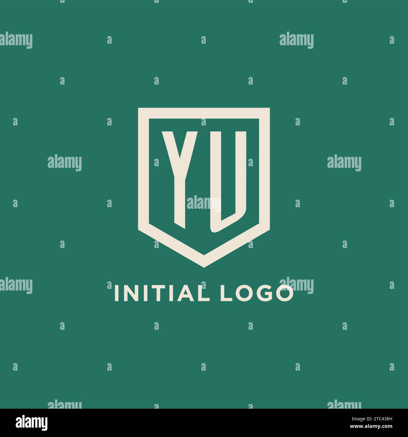 YU initial logo monogram shield geometric shape design vector graphic Stock Vector Image & Art ...