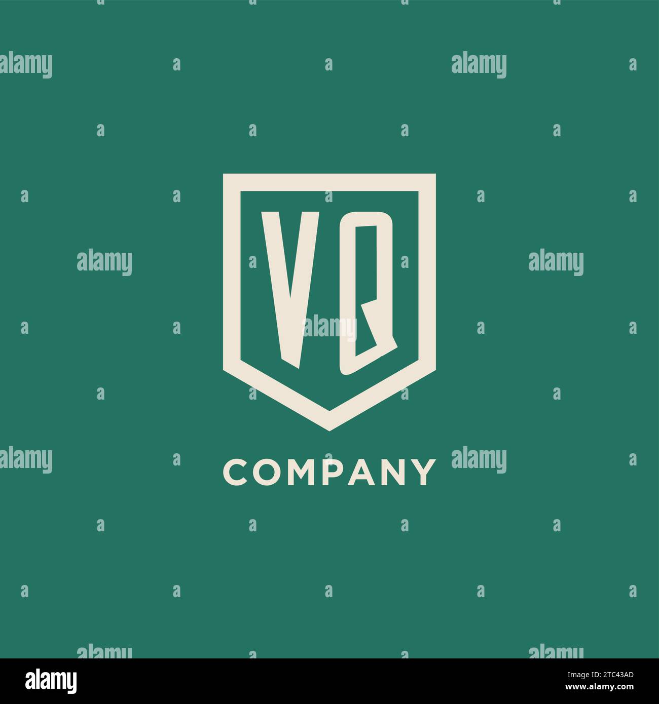 VQ initial logo monogram shield geometric shape design vector graphic Stock Vector Image & Art ...