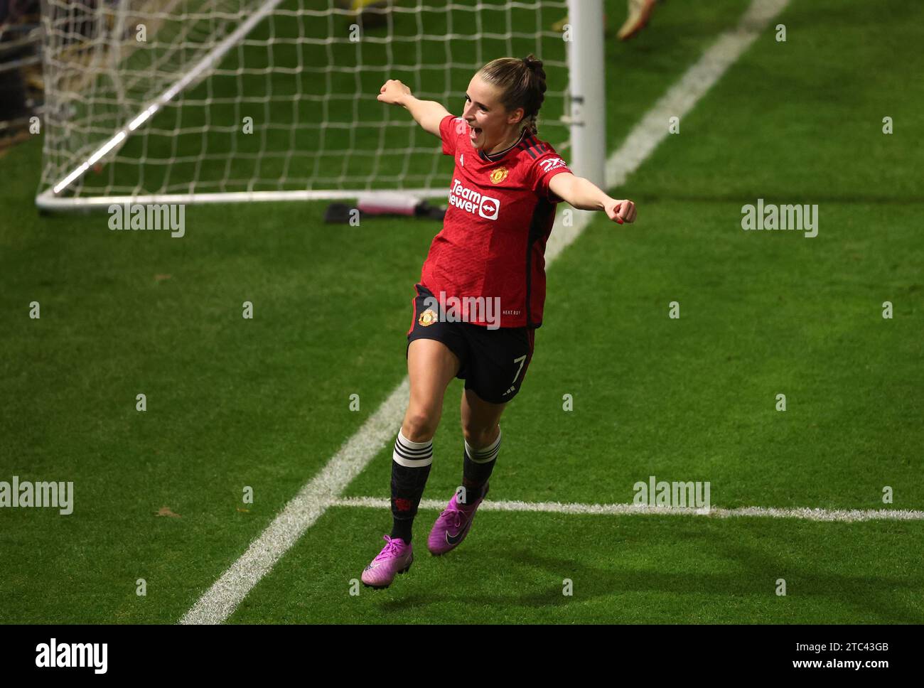 Manchester United's Ella Toone celebrates scoring their side's second ...