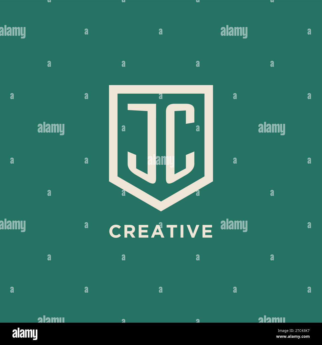 JC initial logo monogram shield geometric shape design vector graphic Stock Vector Image & Art ...