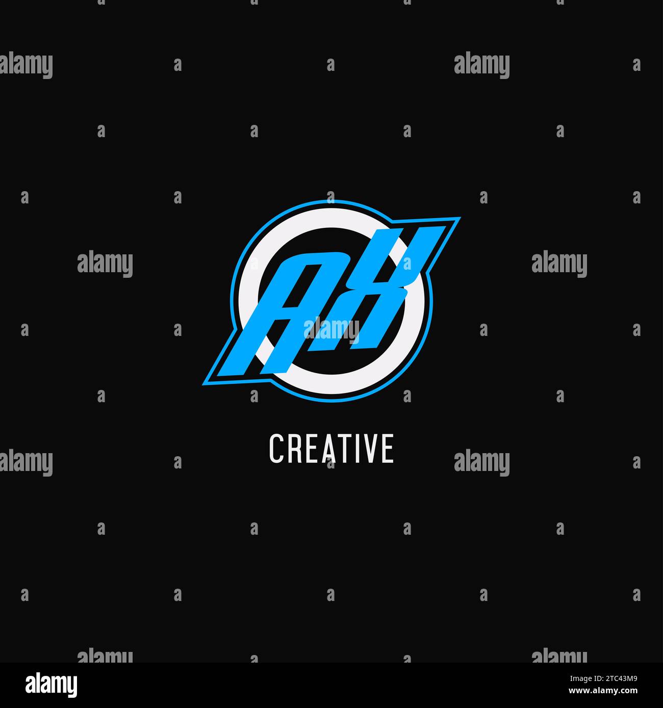 Initial AX logo circle line, creative esport team logo monogram style ...