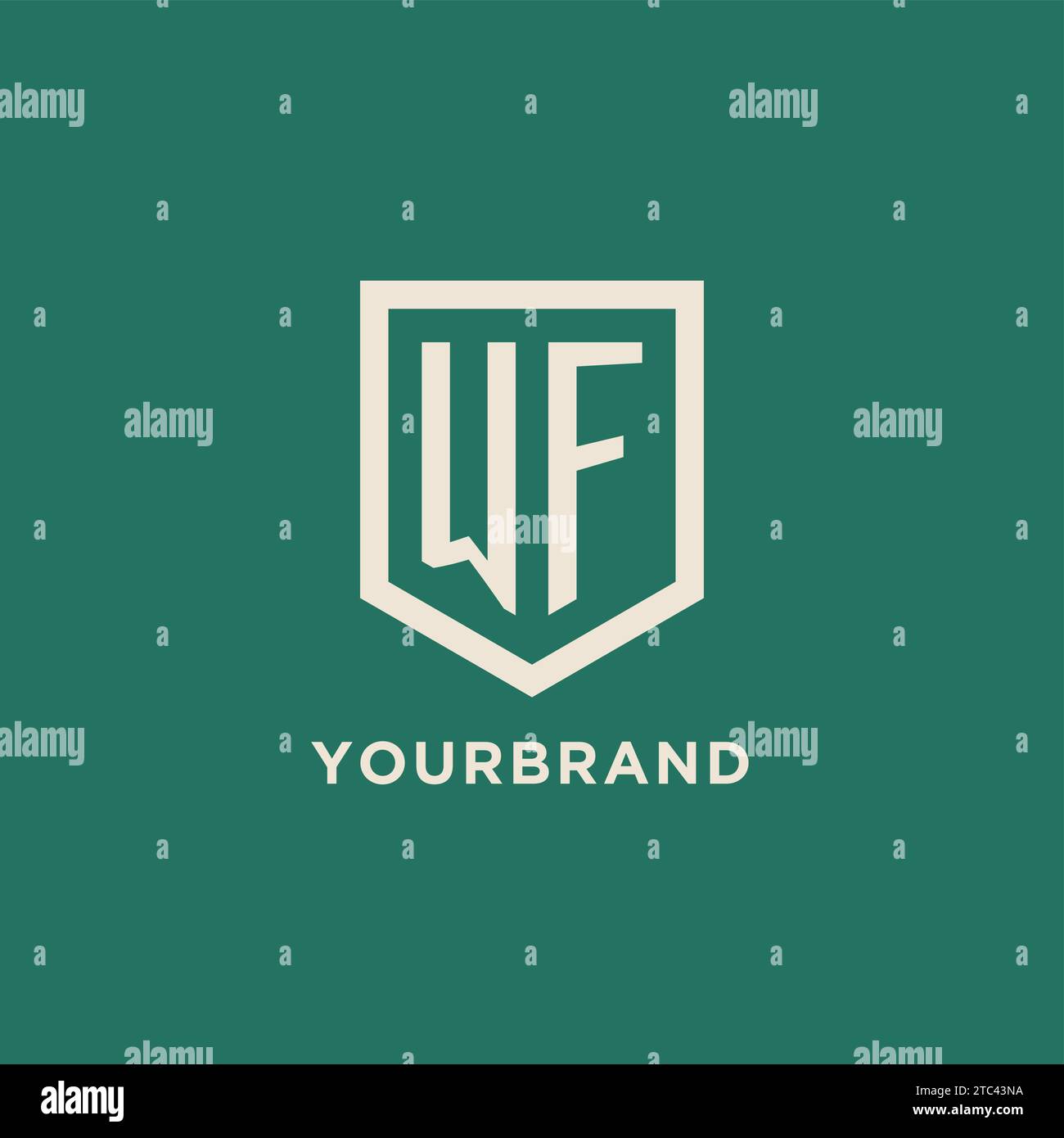 WF initial logo monogram shield geometric shape design vector graphic Stock Vector Image & Art ...