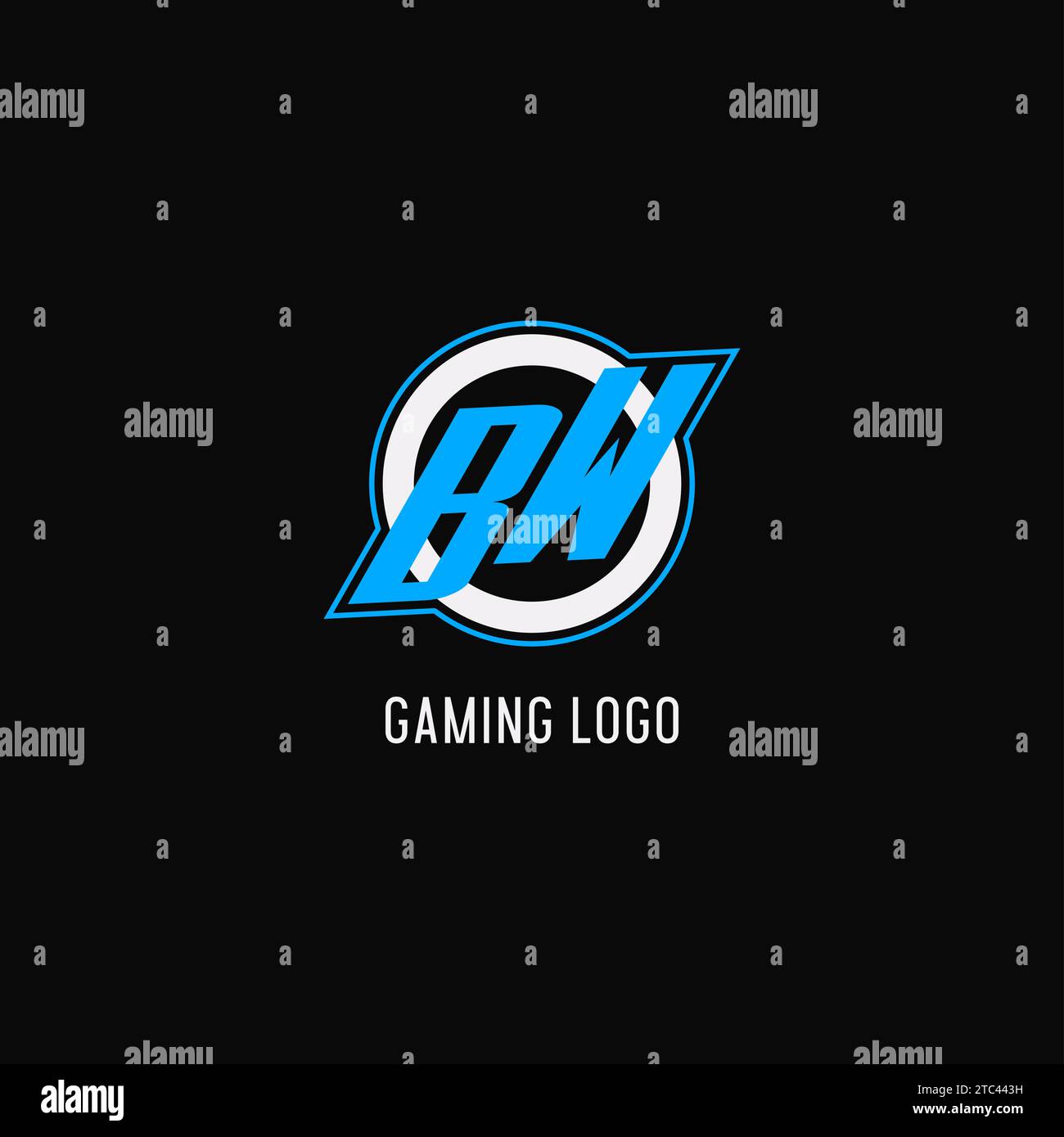 Initial BW logo circle line, creative esport team logo monogram style ...