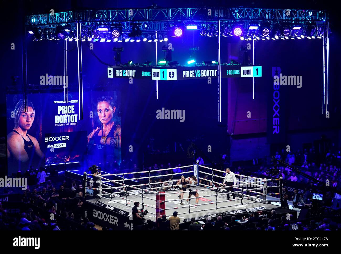 Lauren Price (left) and Silvia Bortot in action during their ...