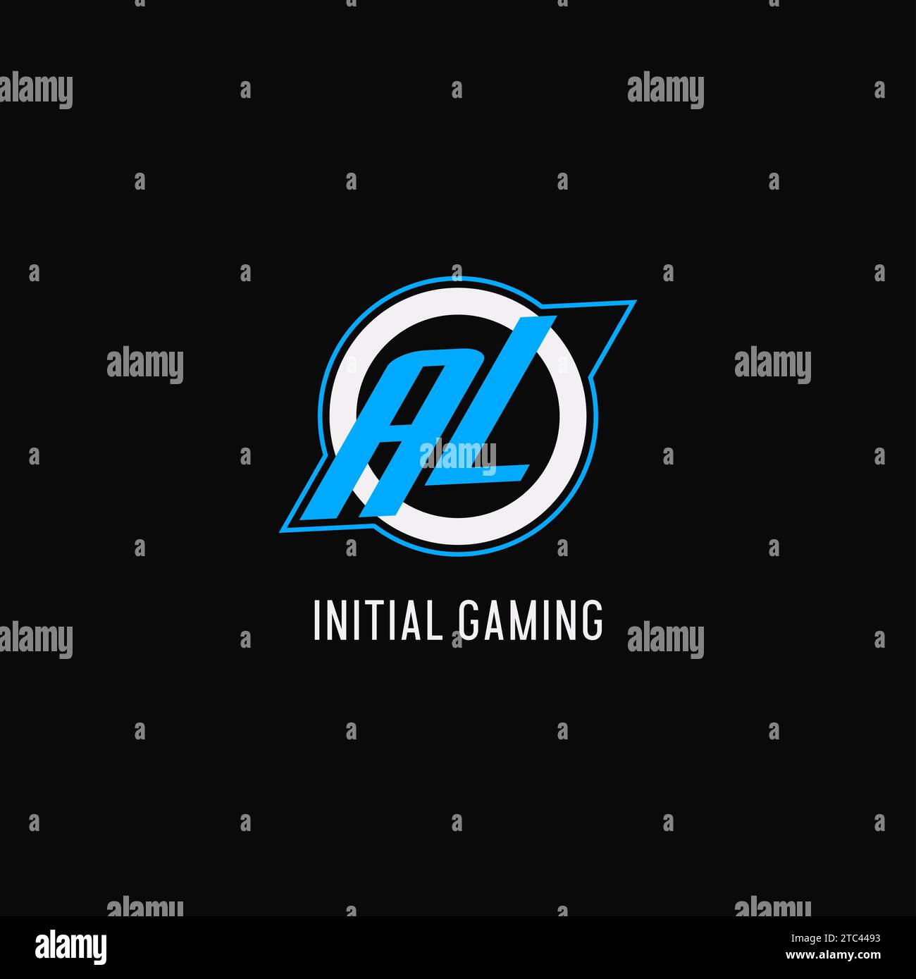 Initial AL logo circle line, creative esport team logo monogram style ...