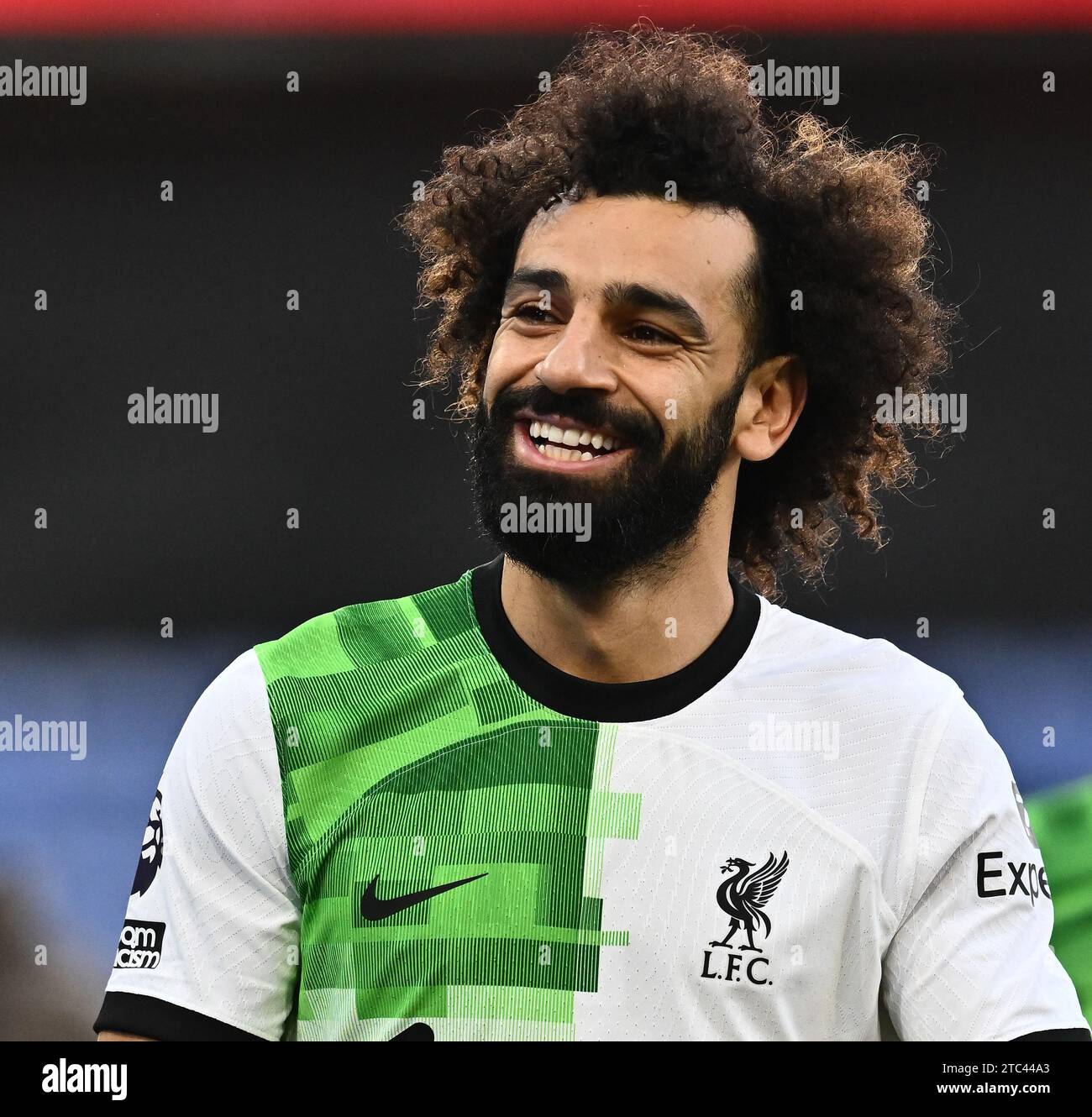 LONDON, ENGLAND - DECEMBER 9: Mohamed Salah of Liverpool FC smiles ...