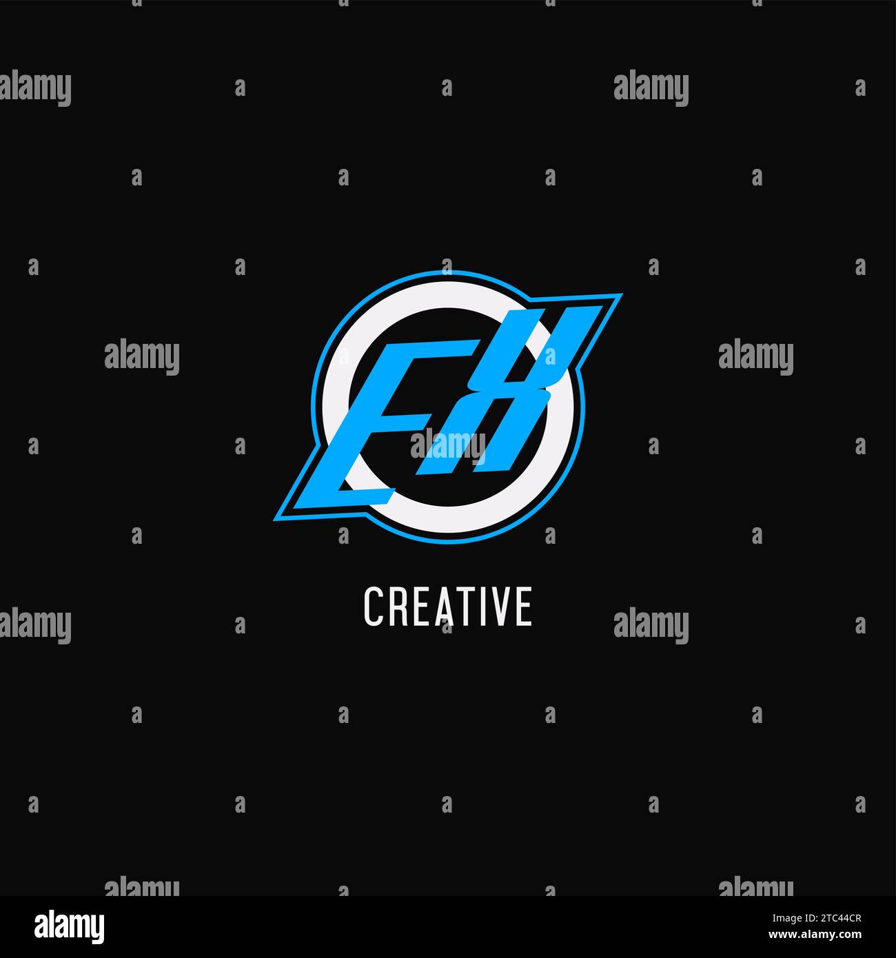 Initial EX logo circle line, creative esport team logo monogram style ...