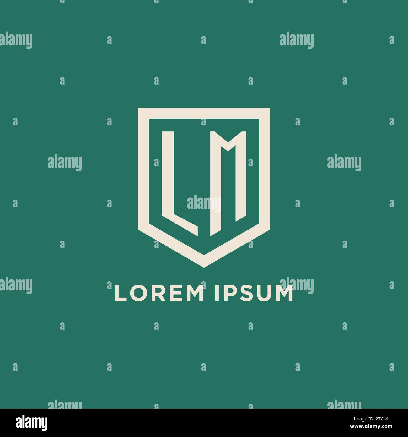 LM initial logo monogram shield geometric shape design vector graphic Stock Vector Image & Art ...