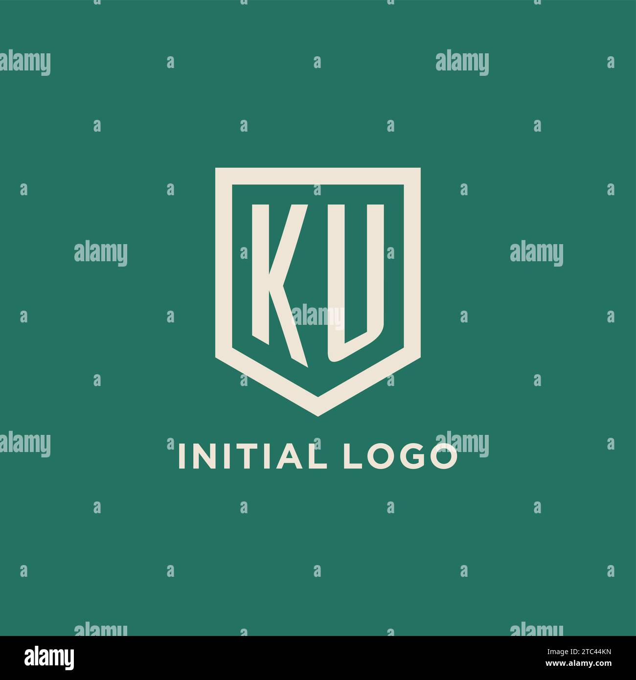 KU initial logo monogram shield geometric shape design vector graphic Stock Vector Image & Art ...