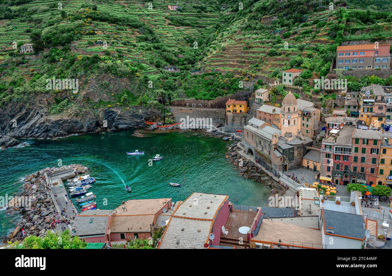 Vernazza from above. A true fishing village and one of the five towns ...