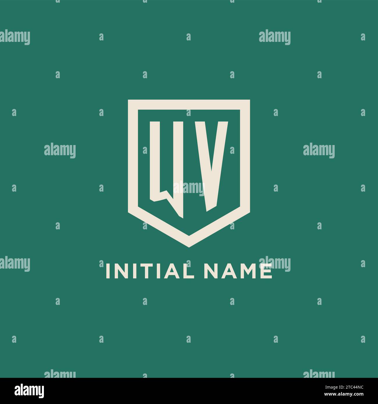 WV initial logo monogram shield geometric shape design vector graphic Stock Vector Image & Art ...