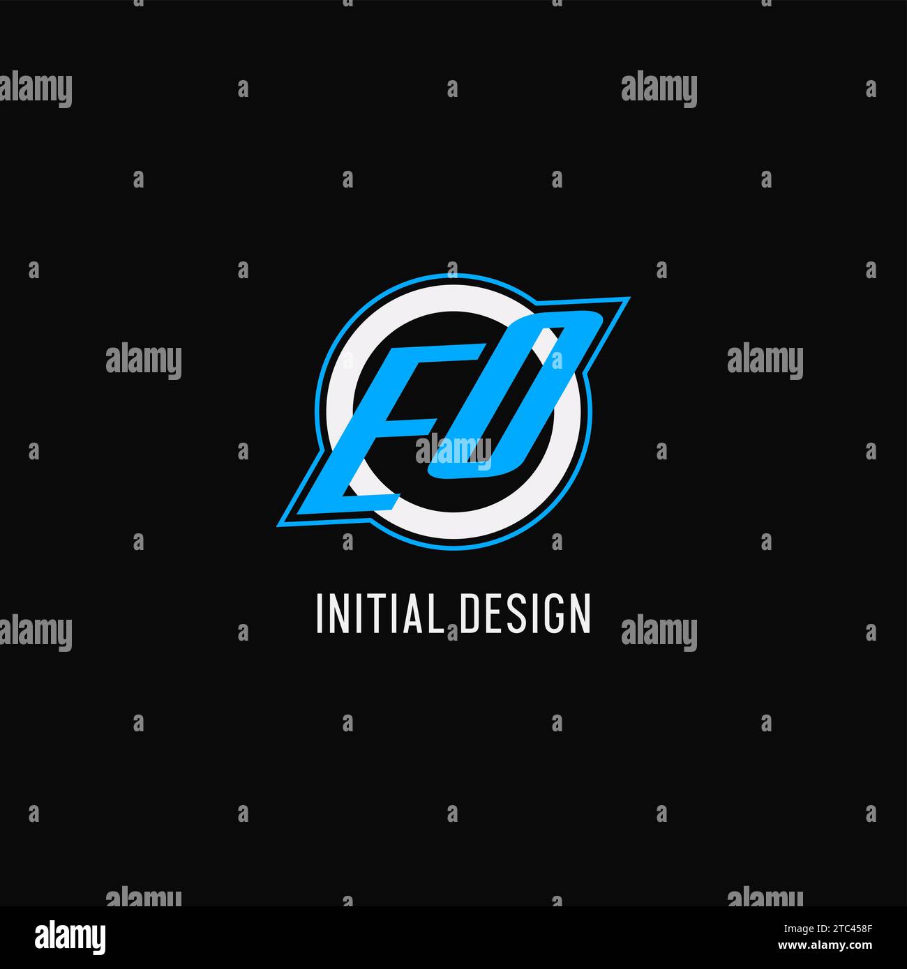 Initial EO logo circle line, creative esport team logo monogram style ...
