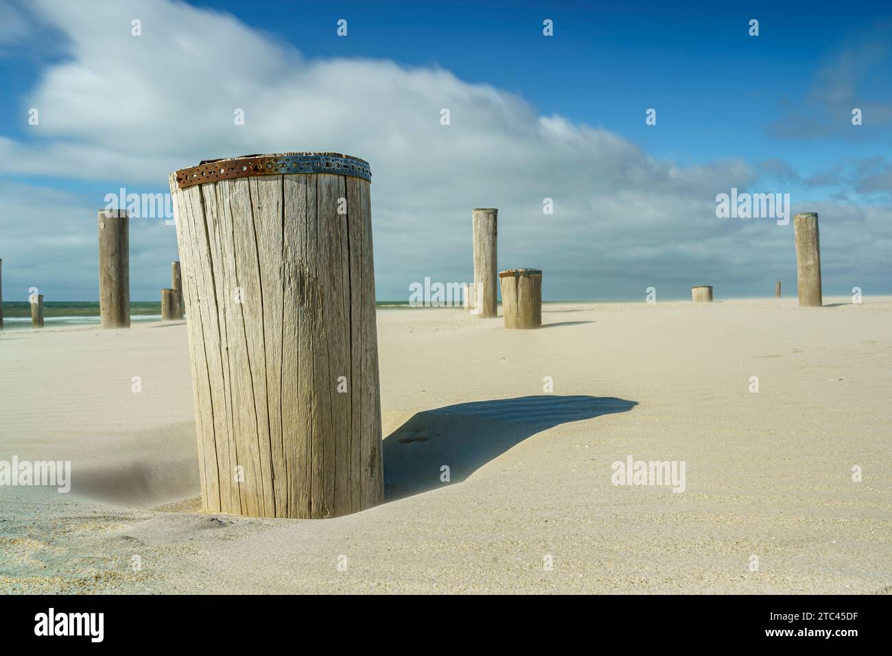 Monument on the beach of Petten (Netherlands) in memory a historic ...