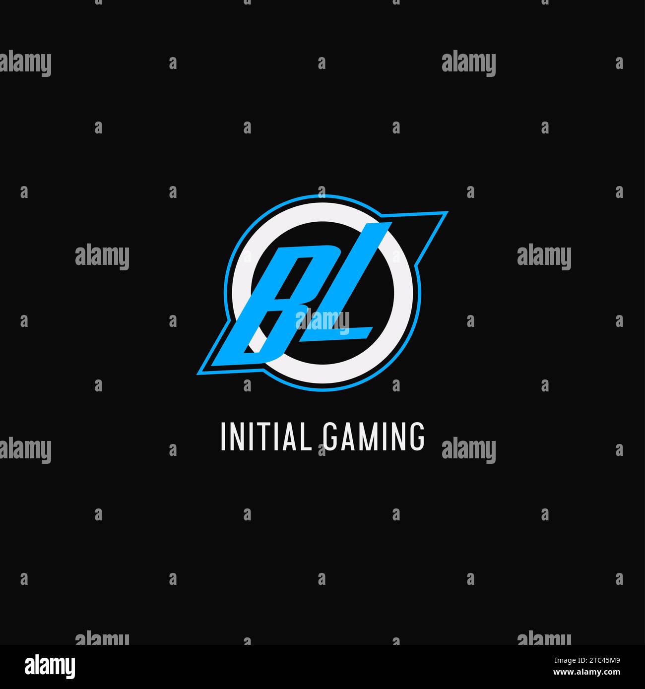 Initial BL logo circle line, creative esport team logo monogram style vector graphic Stock ...