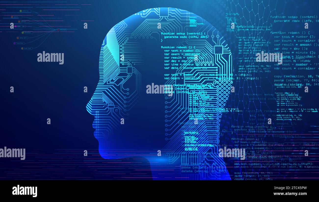 Binary code background face Stock Vector Images - Alamy