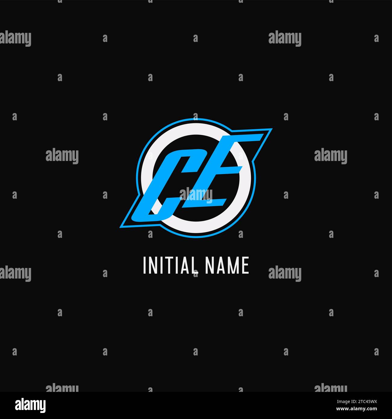 Initial CE logo circle line, creative esport team logo monogram style ...