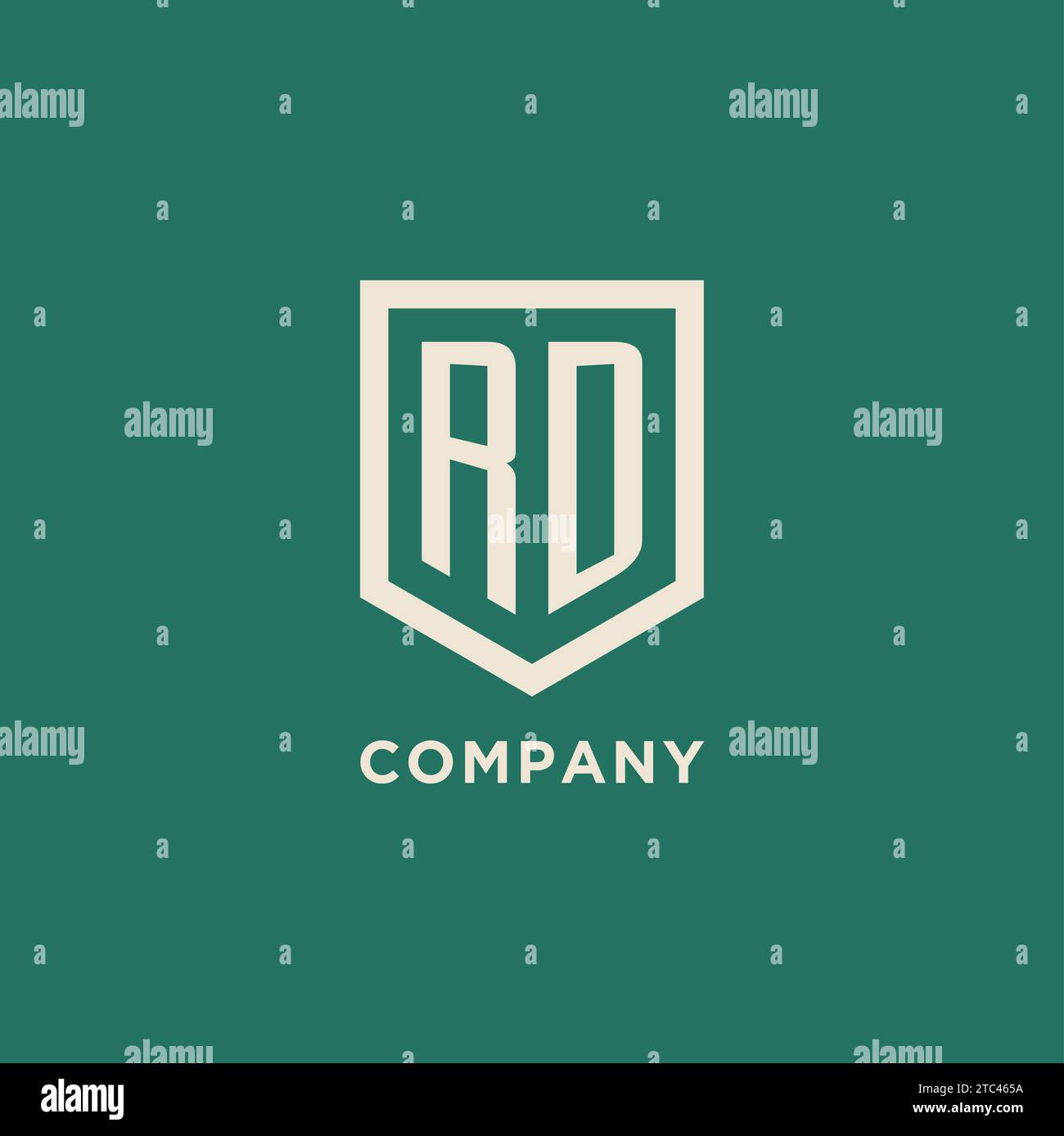 RD initial logo monogram shield geometric shape design vector graphic ...