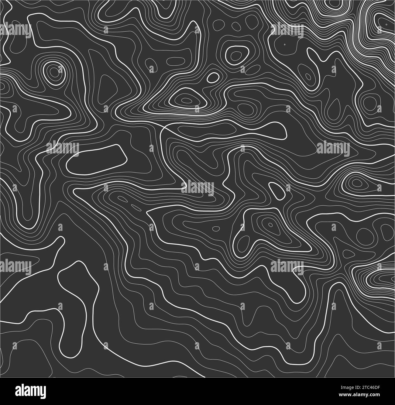 Grey contours vector topography. Mountain terrain geographic map ...