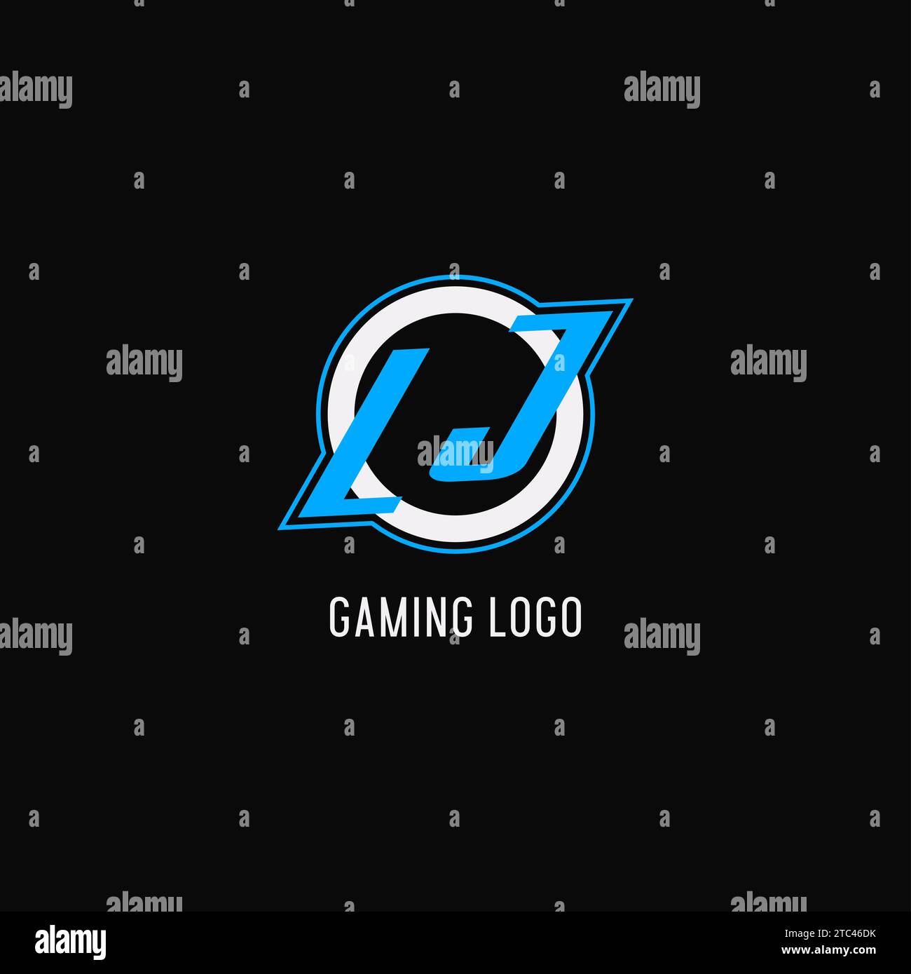Initial LJ logo circle line, creative esport team logo monogram style ...