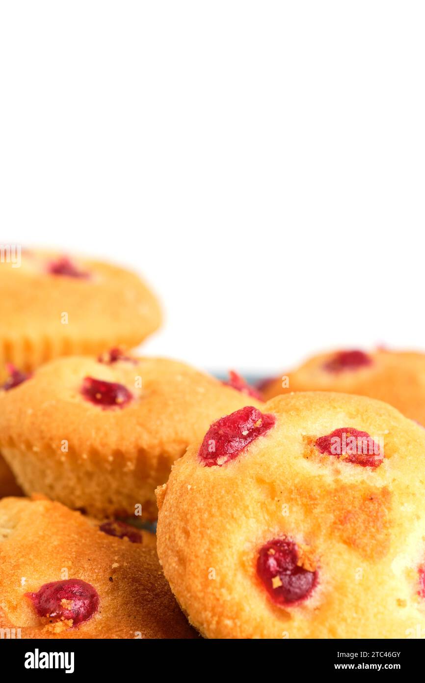 Fresh crumbly cookies with filling white background Stock Photo - Alamy