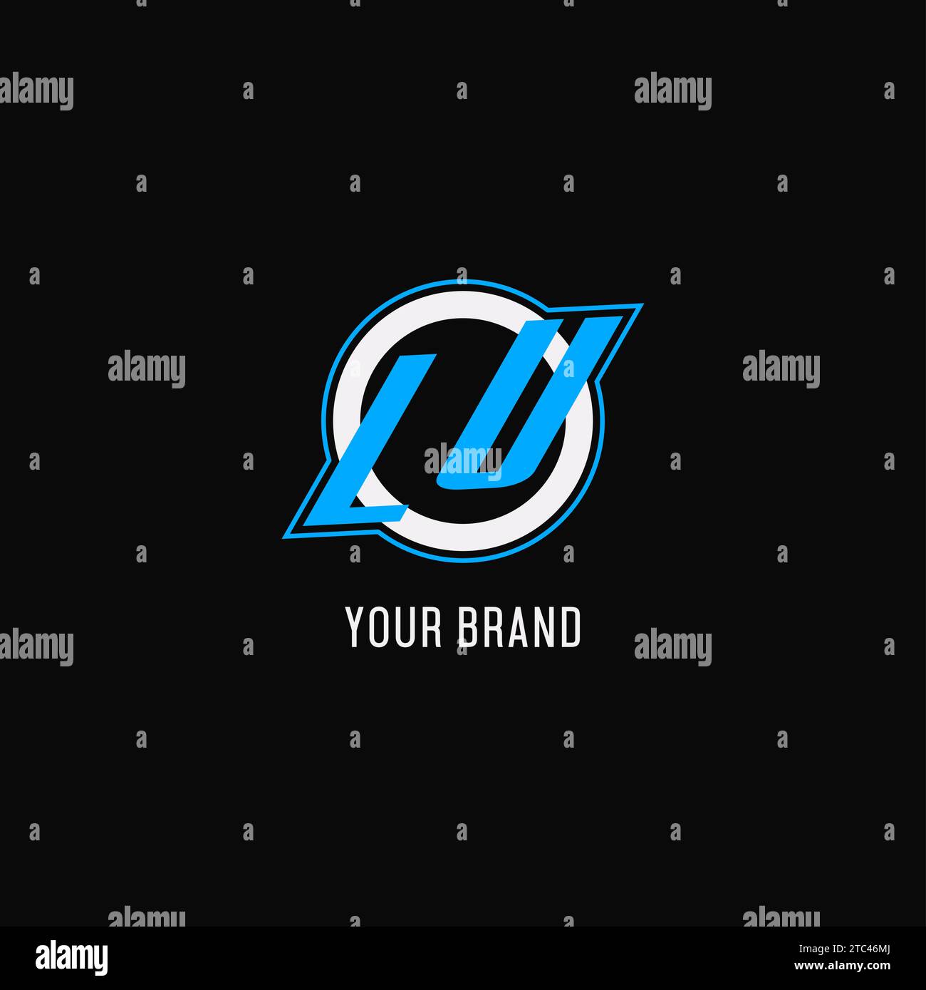 Initial LU logo circle line, creative esport team logo monogram style ...
