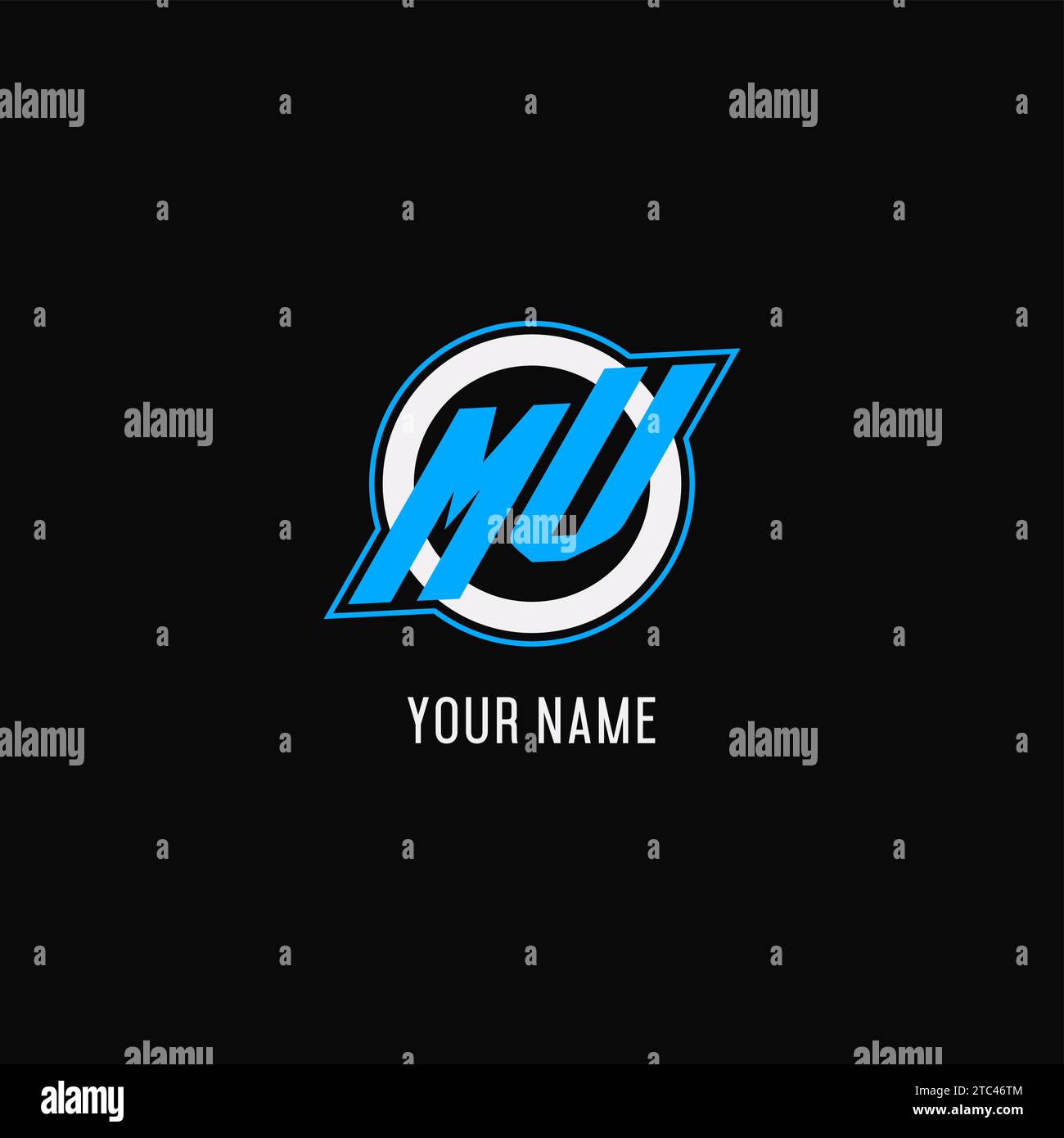 Initial MV logo circle line, creative esport team logo monogram style ...