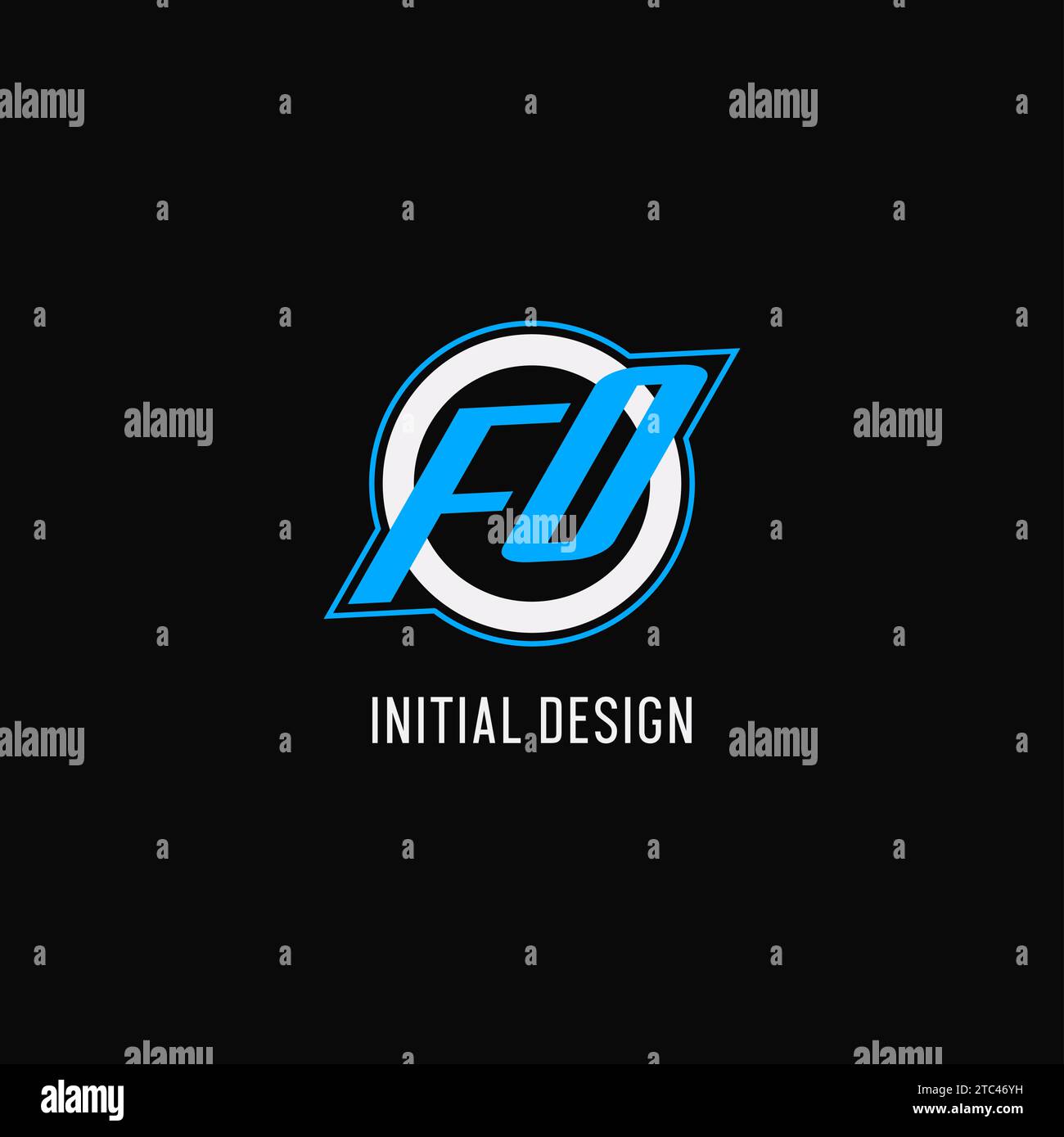 Initial FO logo circle line, creative esport team logo monogram style ...