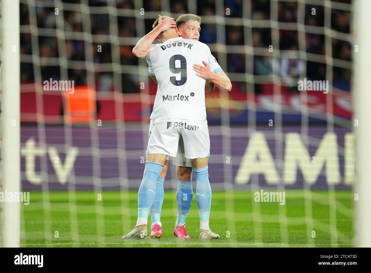 Barcelona, Spain. 10th Dec, 2023. Artem Dovbyk of Girona FC celebrates ...