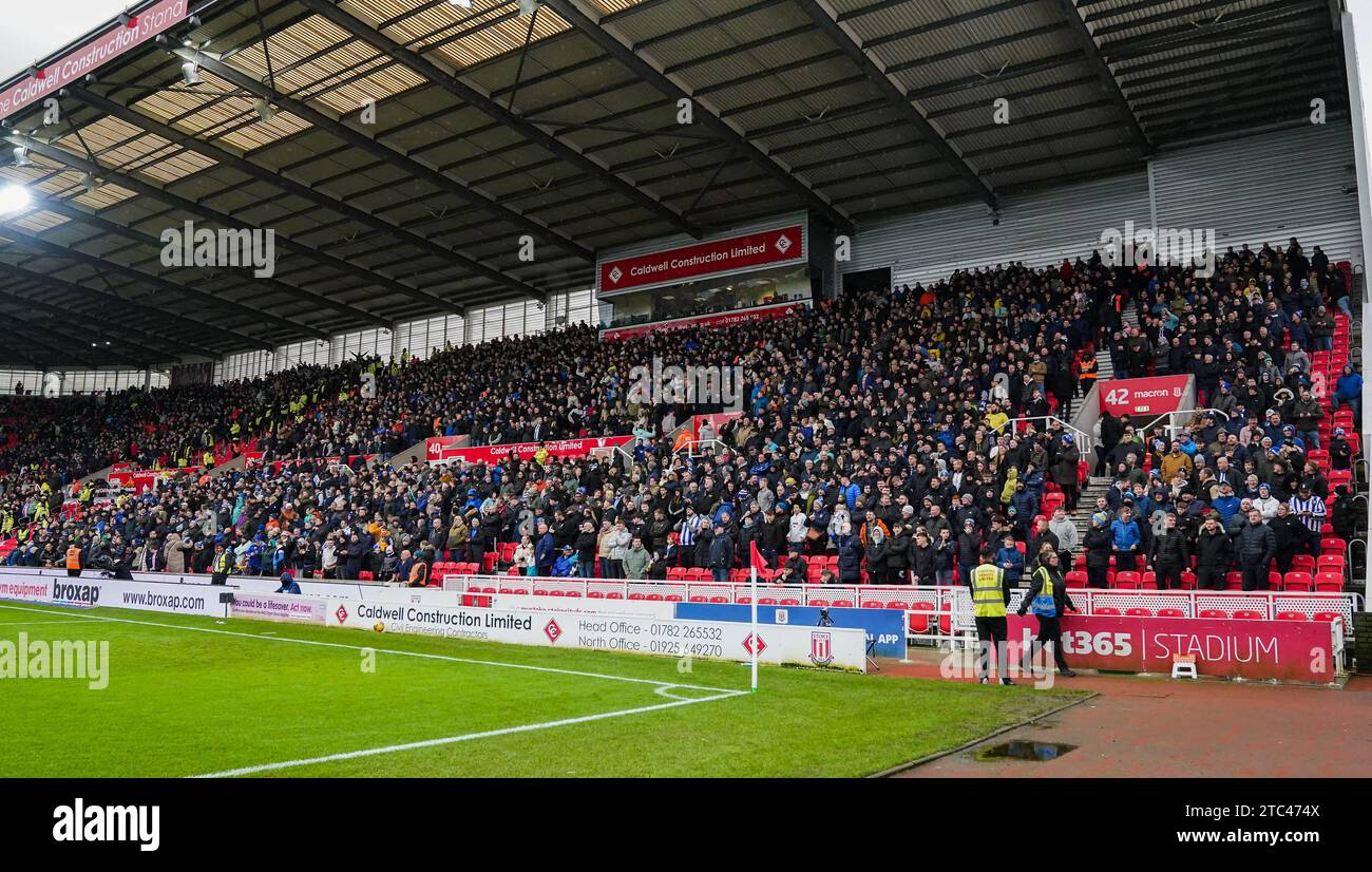 Stoke On Trent, UK. 09th Dec, 2023. Sheffield Wednesday Fans in the ...