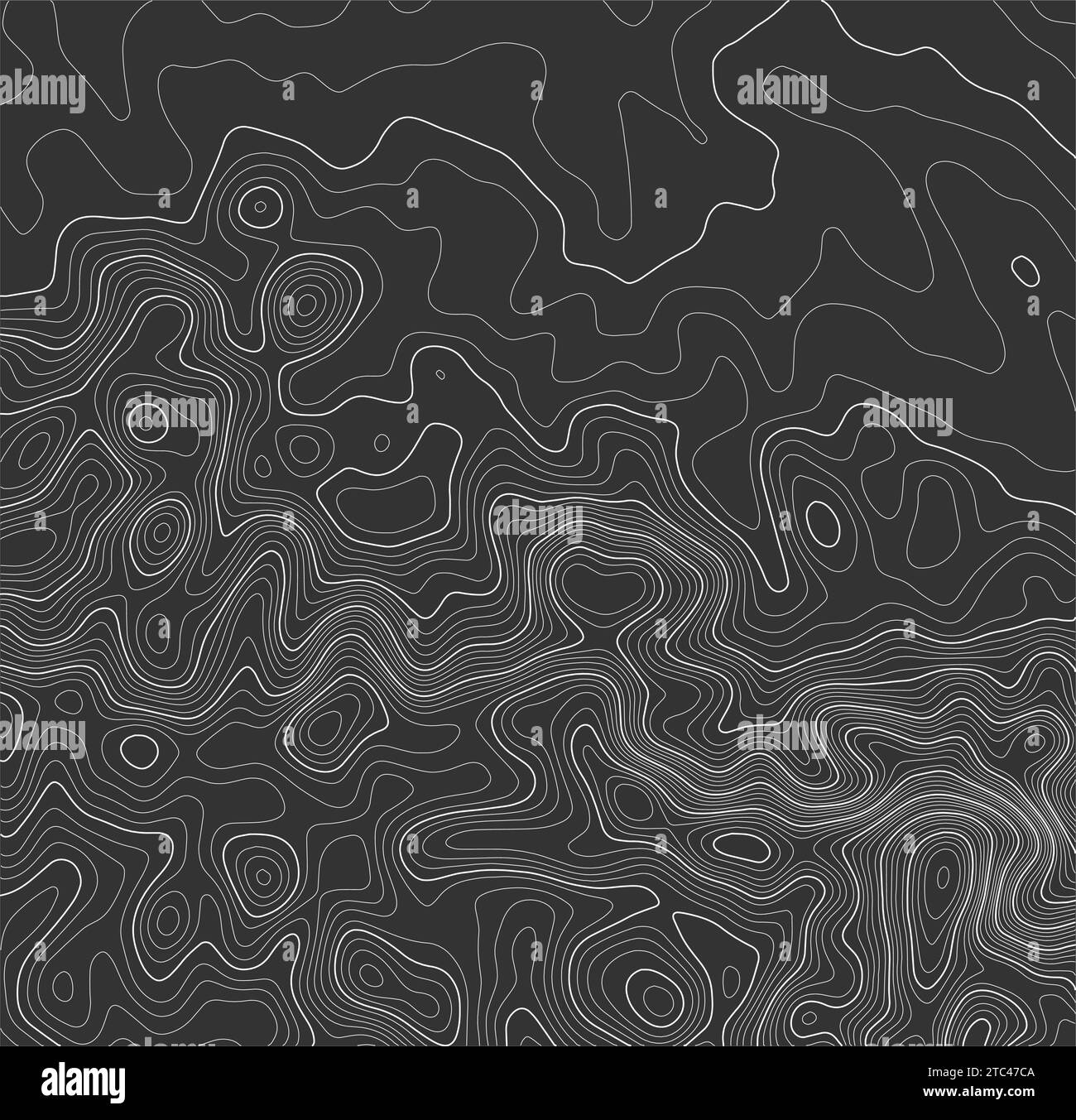 Grey contours vector topography. Mountain terrain geographic map ...