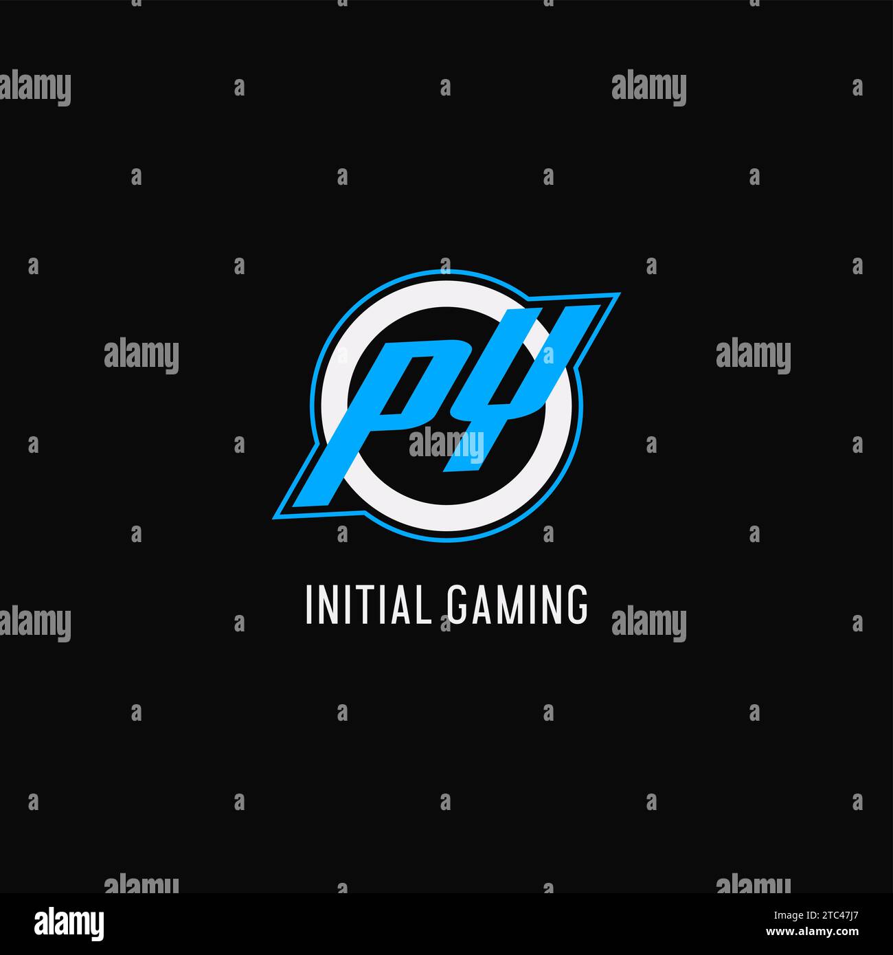 Initial PY logo circle line, creative esport team logo monogram style ...