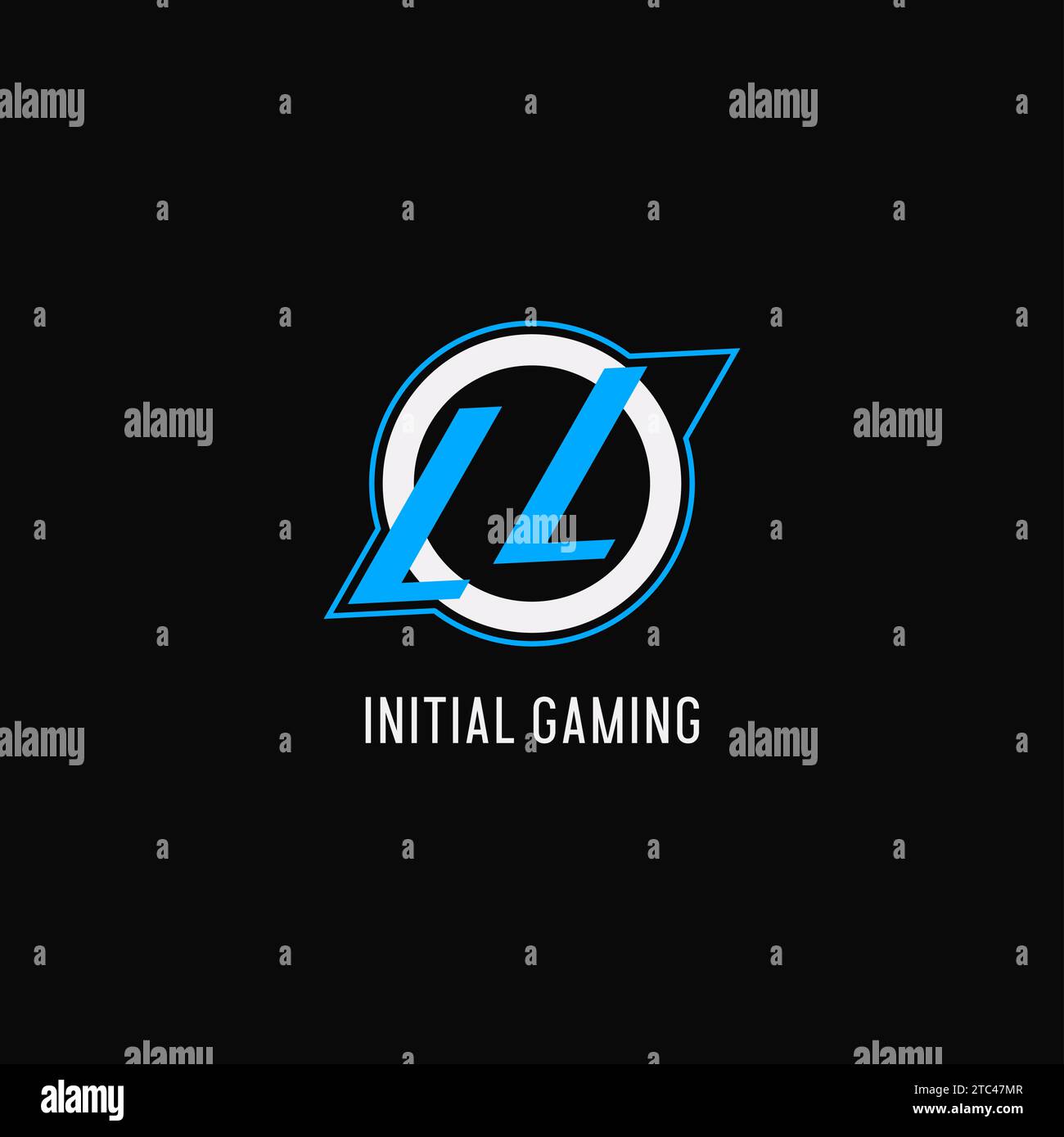 Initial LL logo circle line, creative esport team logo monogram style ...