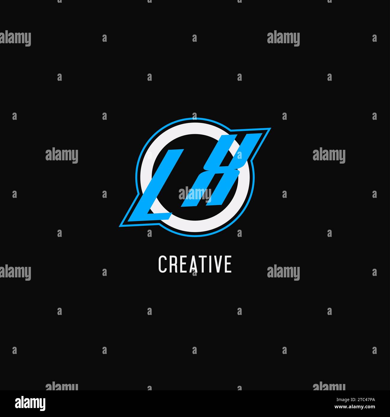 Initial LX logo circle line, creative esport team logo monogram style ...