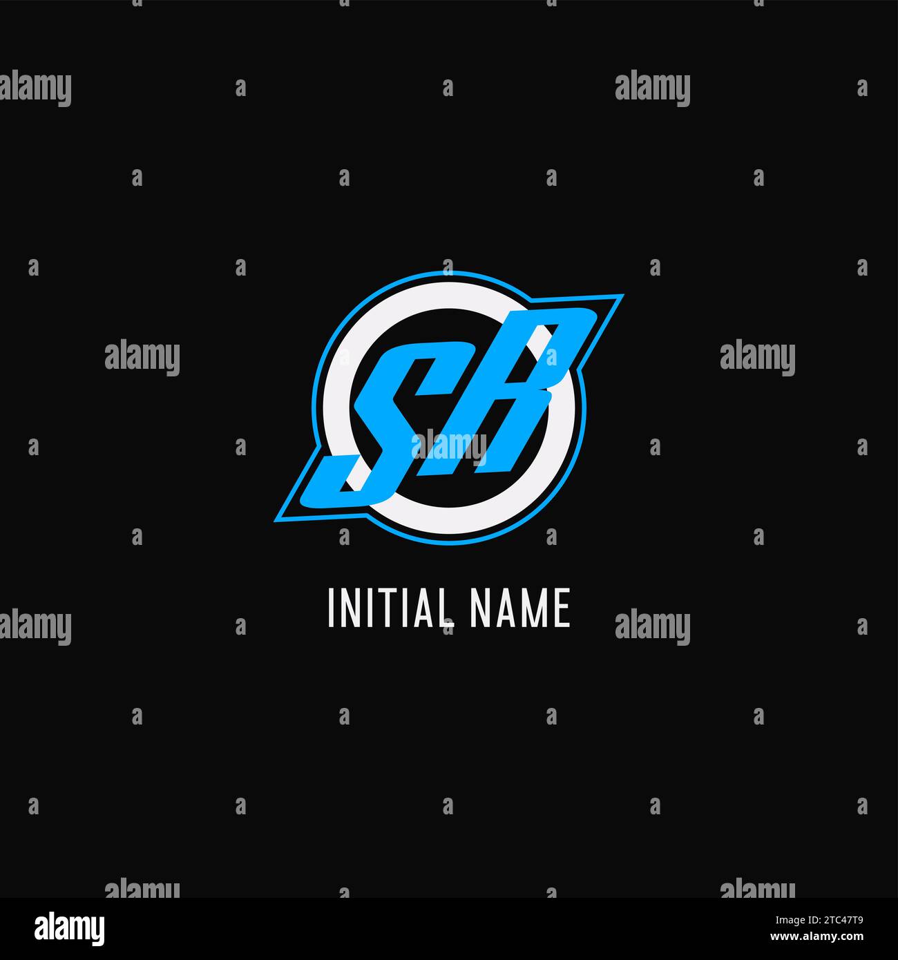 Initial SR logo circle line, creative esport team logo monogram style ...