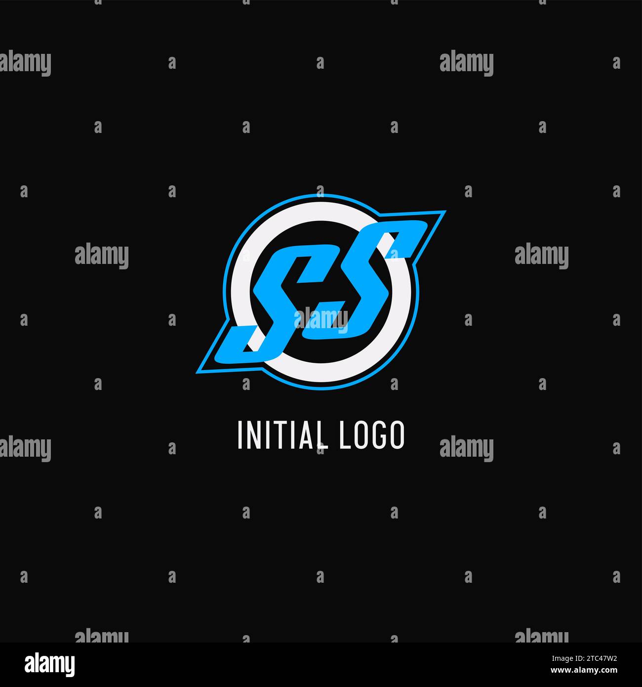 Initial SS logo circle line, creative esport team logo monogram style ...