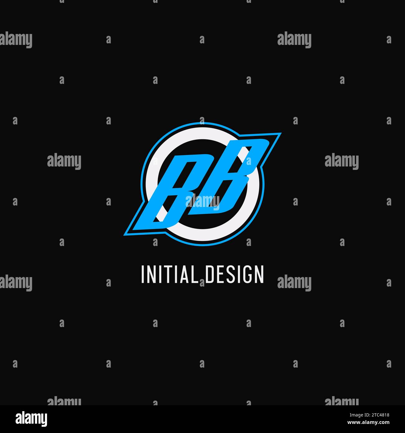 Initial BB logo circle line, creative esport team logo monogram style ...